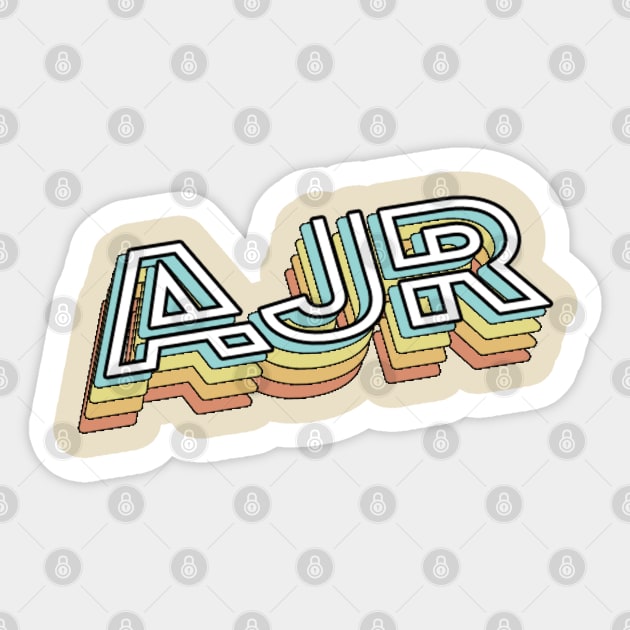 AJR Retro Typography Faded Style - Ajr - Sticker | TeePublic