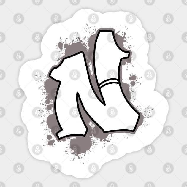 Graffiti N - Graffiti - Sticker | TeePublic