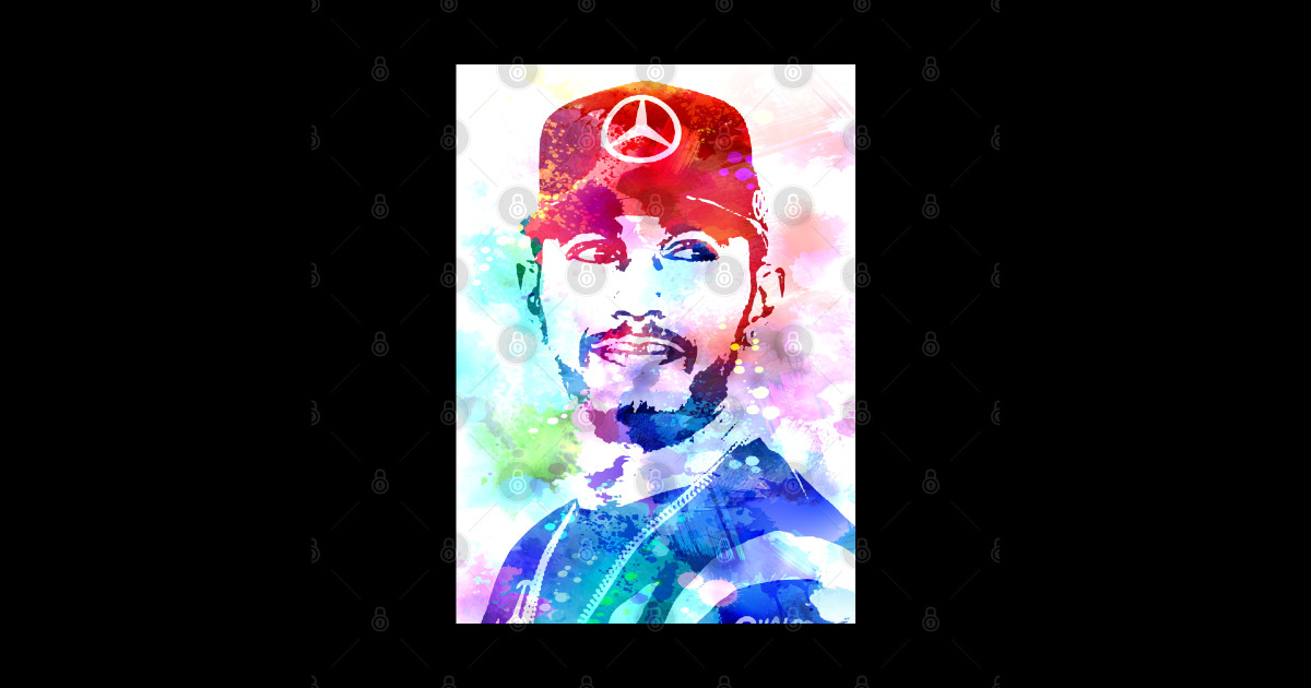 Lewis Hamilton Watercolor - Lewis Hamilton - Sticker | TeePublic