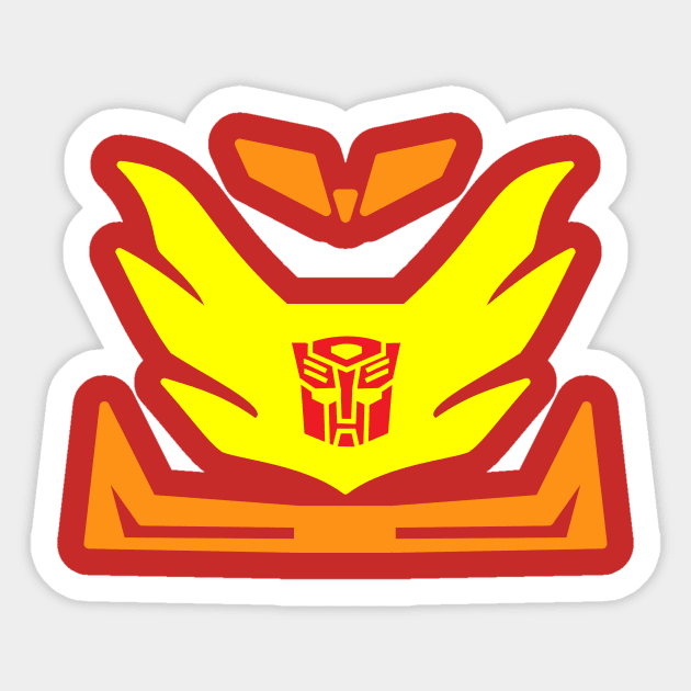 Minimalist Hot Rod - Transformers - Sticker | TeePublic
