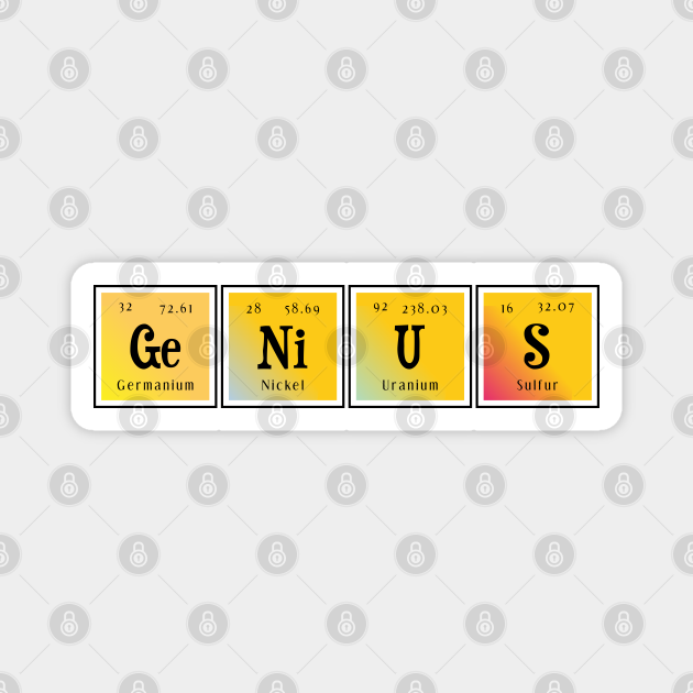 Genius | Periodic Table of Elements - Genius Periodic Table - Magnet ...