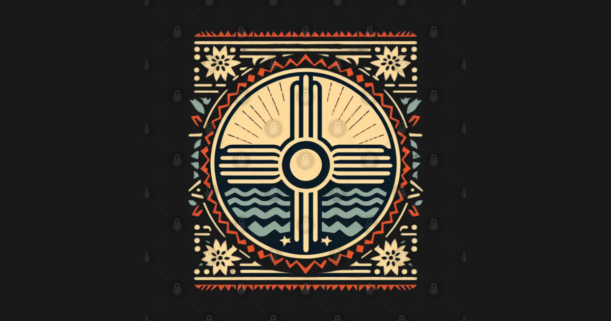 Zia Sun Symbol Pattern - Zia Sun - T-Shirt | TeePublic