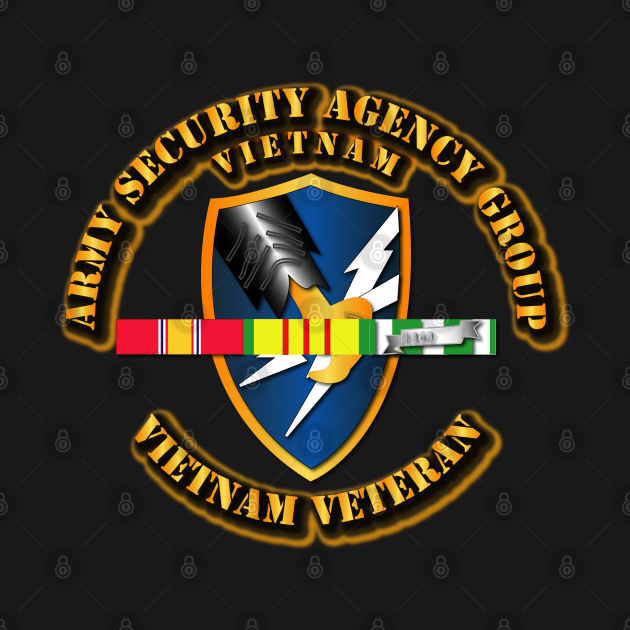 Army Security Agency Group w SVC Ribbons - Veteran - T-Shirt | TeePublic