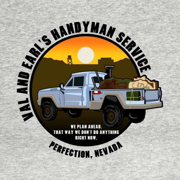 Tremors-Val and Earl's Handyman Service - Tremors - T-Shirt | TeePublic