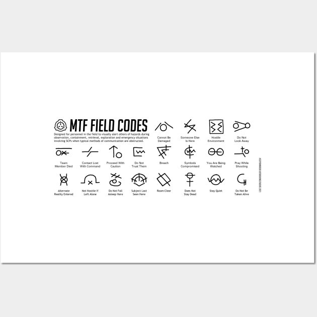MTF Field Codes V2 - Scp Chalk Symbols - Posters and Art Prints | TeePublic