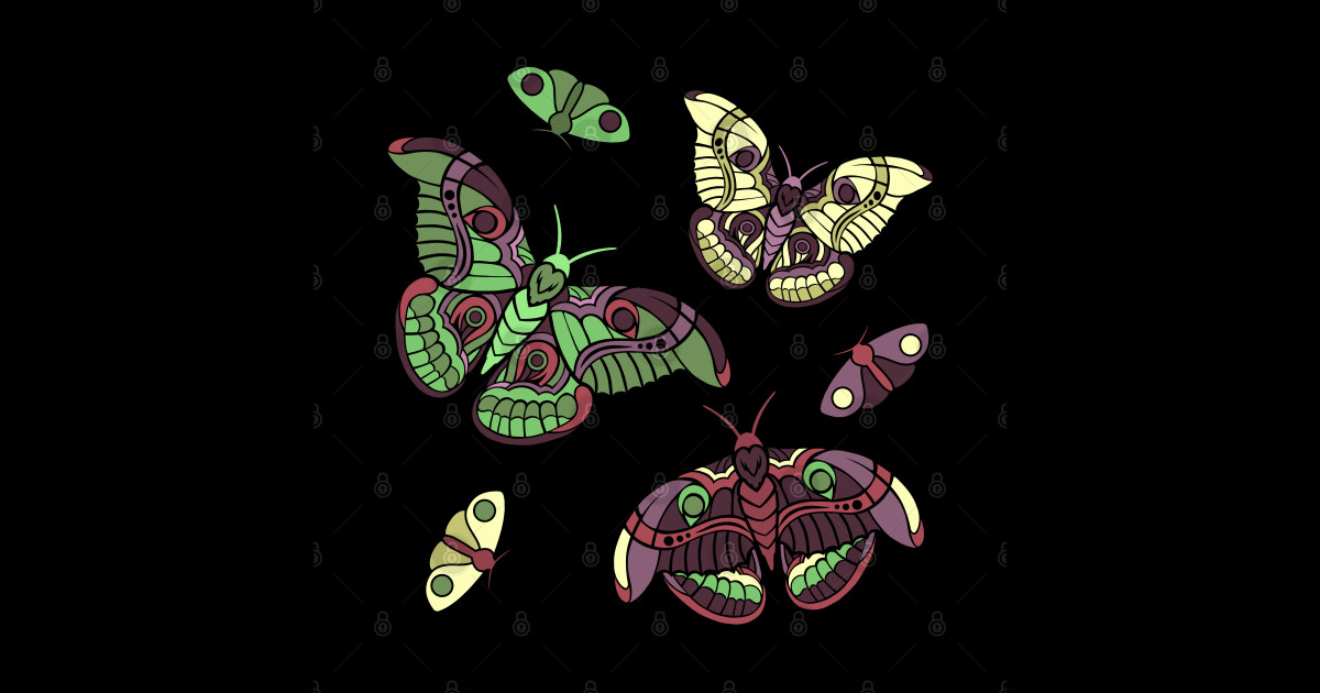 Moths - Moth - Sticker | TeePublic