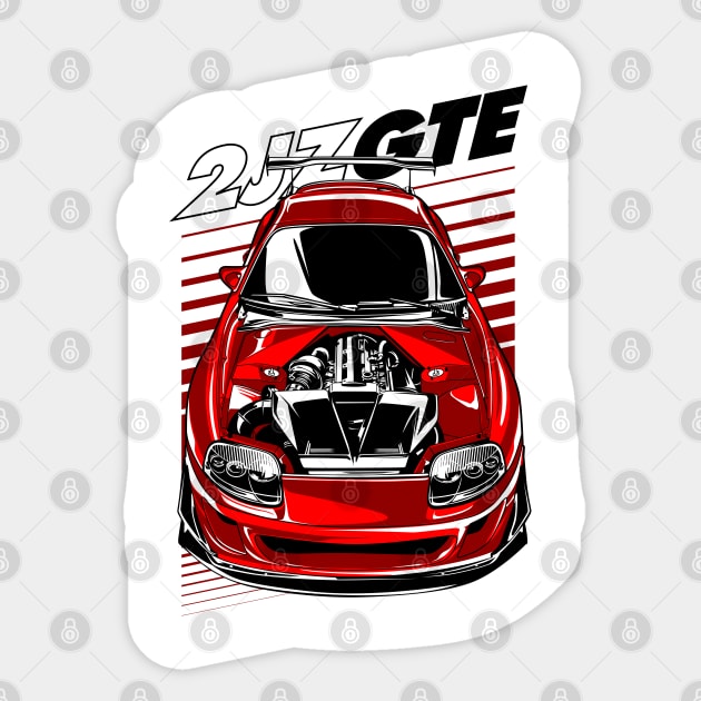 Toyota Supra MK4 2JZGTE - 2jz - Sticker | TeePublic