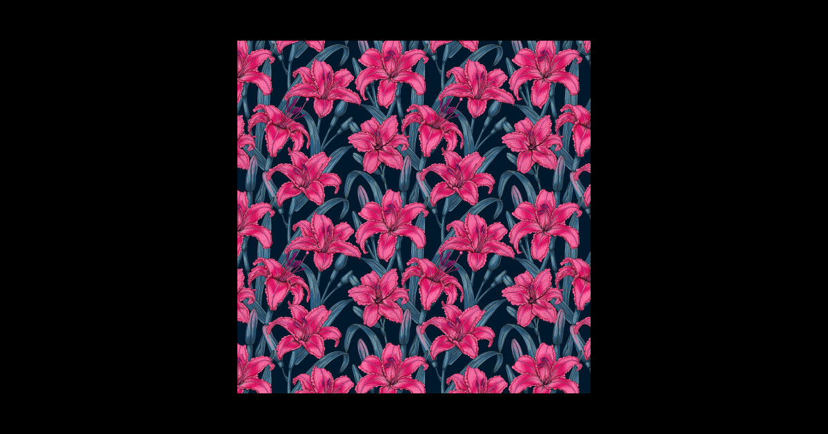 Pink lily flowers - Lily - Sticker | TeePublic