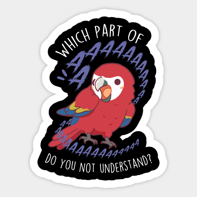 Scarlet Macaw Aaaa - Macaw - Sticker | TeePublic