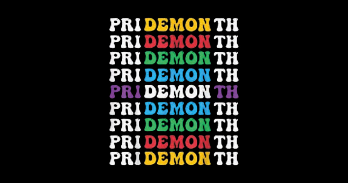 Pride Month Demon - Pride Month Demon - Sticker | TeePublic