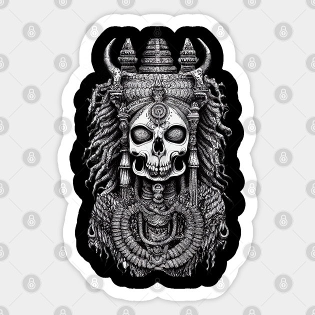 Ancient Mystic God of Death Tattoo Design - Death - Sticker | TeePublic
