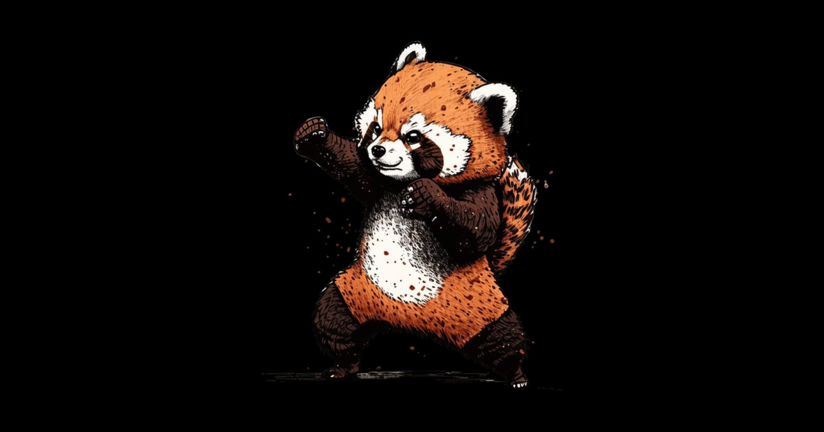 Battle Ready Red Panda - Fighter - Sticker | TeePublic