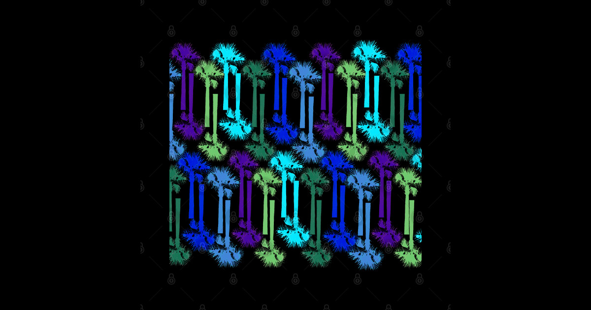 Aztec Palm Trees - Palm Tree - Sticker | TeePublic