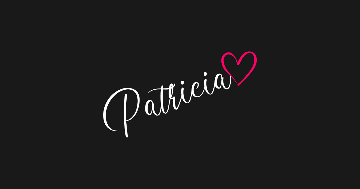 Patricia Name Calligraphy Pink Heart - Patricia Name - Magnet | TeePublic