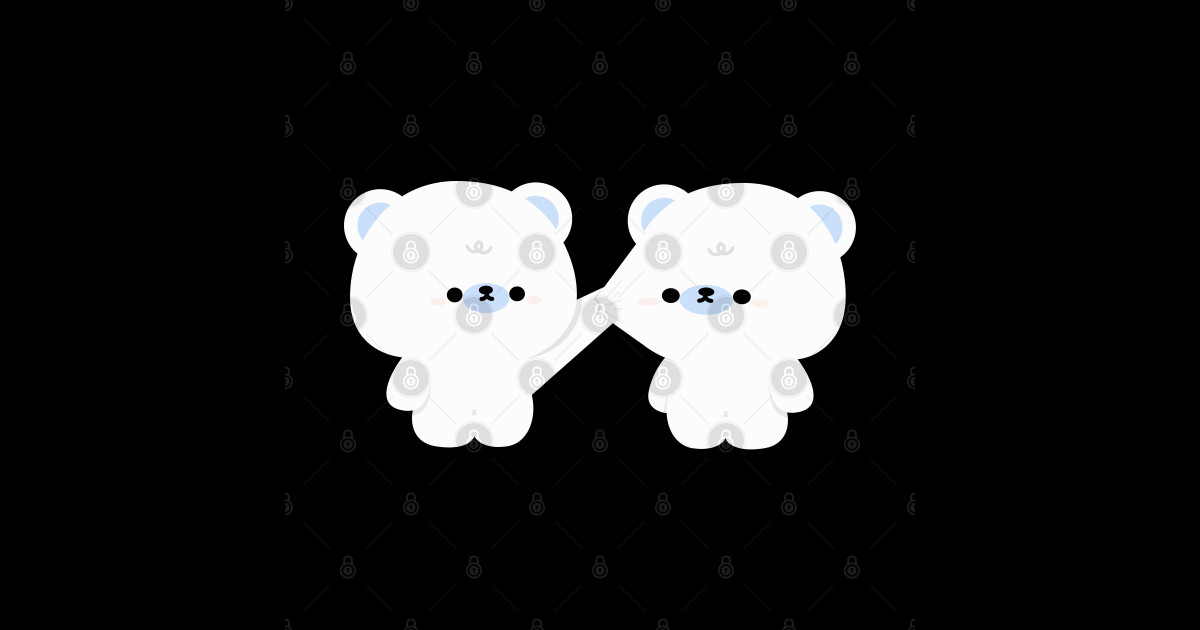 Polar Bear Couple - Couple - Sticker | TeePublic