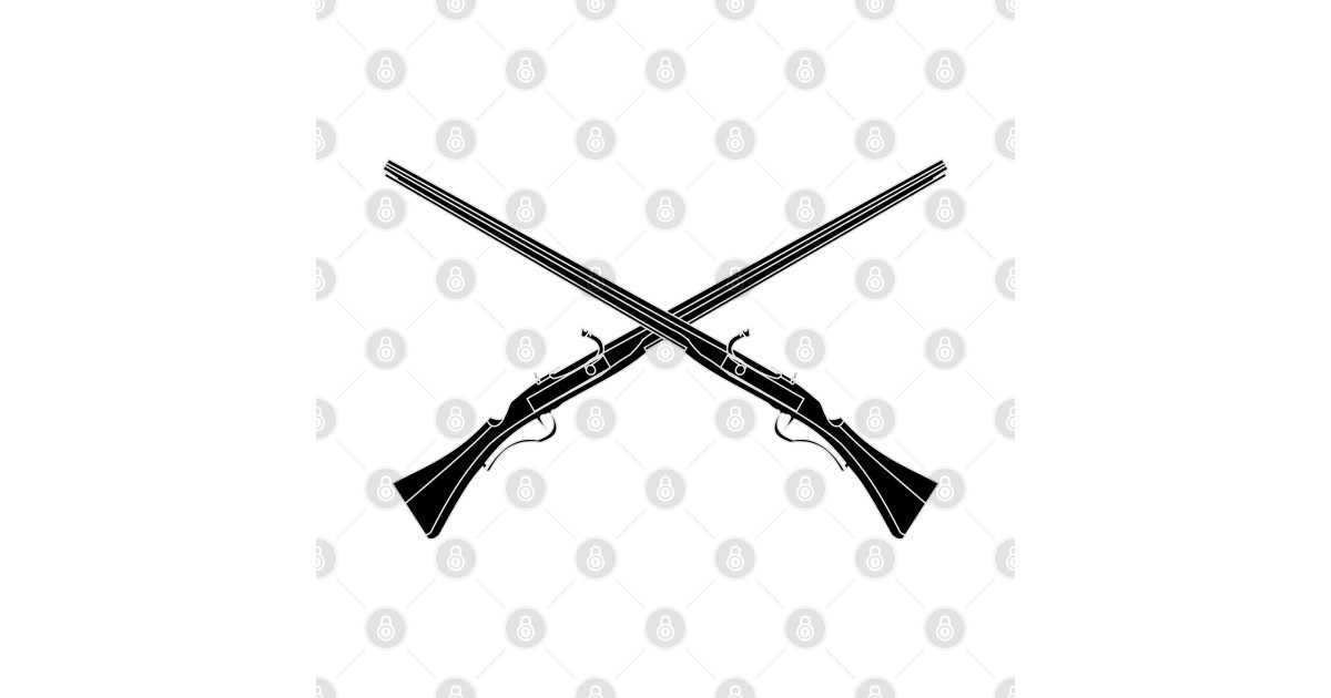Crossed Muskets (black) - Musket - T-Shirt | TeePublic