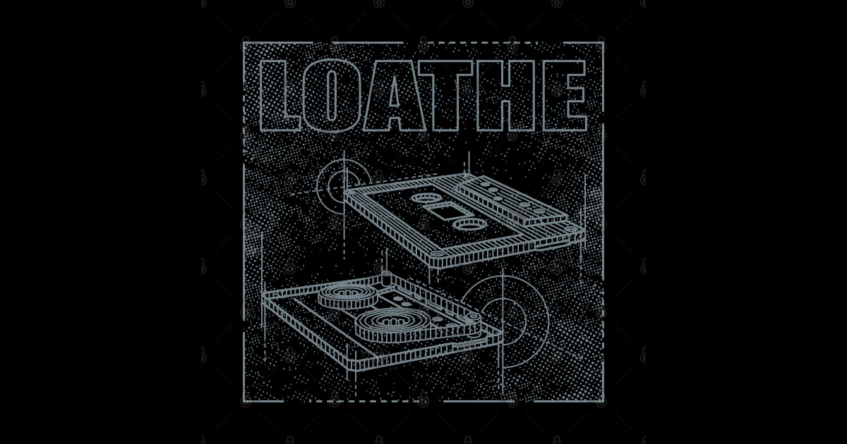 Loathe - Technical Drawing - Musician - Sticker | TeePublic