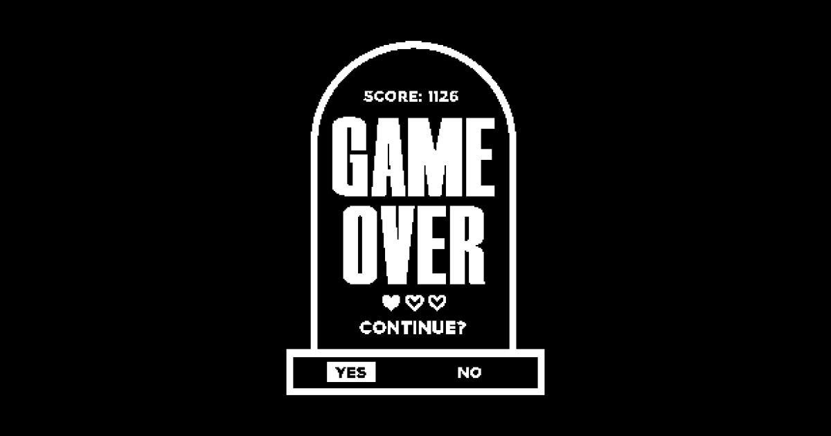 Game Over - Video Game - Sticker | TeePublic