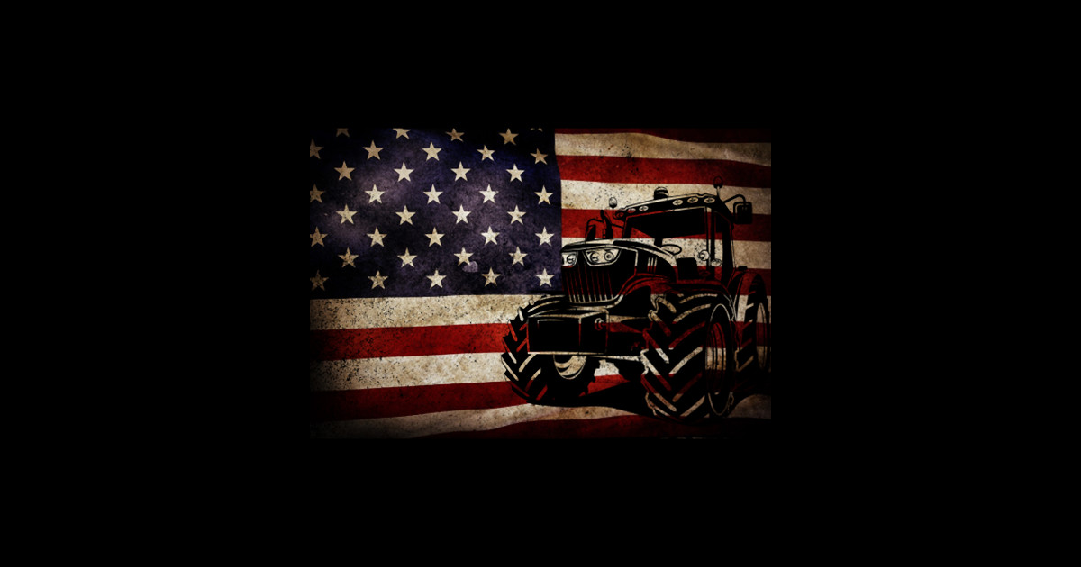 Farm Tractors Usa Flag Patriotic Farming Farm Tractors Usa Flag