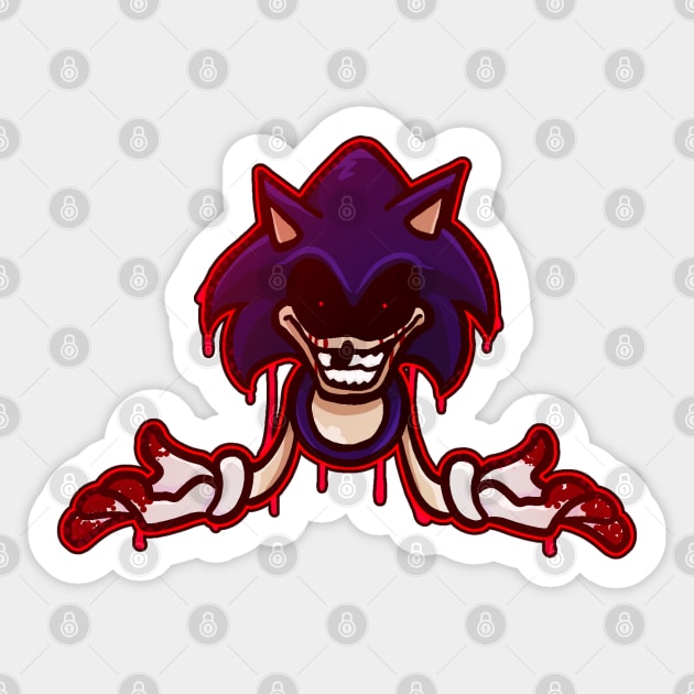 FNF SONIC EXE 2011 - Sonic Exe - Sticker | TeePublic