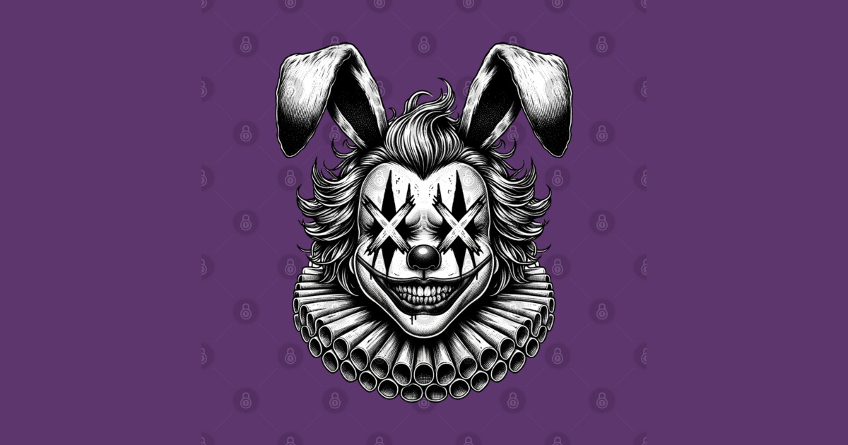Creepy Goth Weirdcore Rabbit Gore Clown Clowncore - Clown - T-Shirt ...