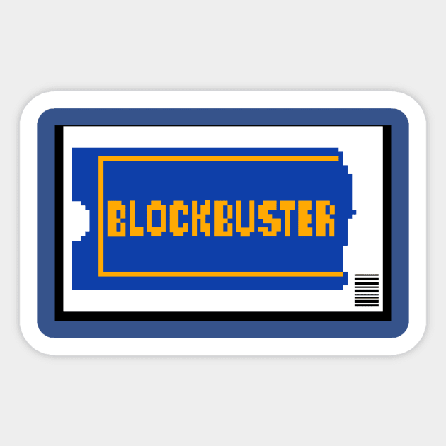 Blockbuster Pixel VHS - Blockbuster - Sticker | TeePublic