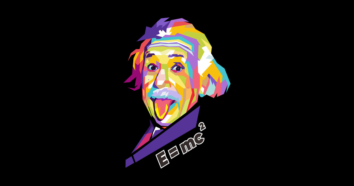 einstein iconic pose - Albert Einstein - Sticker | TeePublic