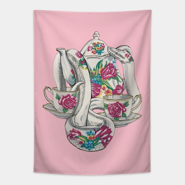 Snake Tea Set - Tea Set - Tapestry | TeePublic