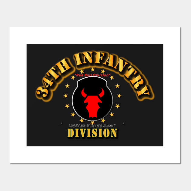 34th Infantry Division - Red Bull Division - Div - Posters and Art ...