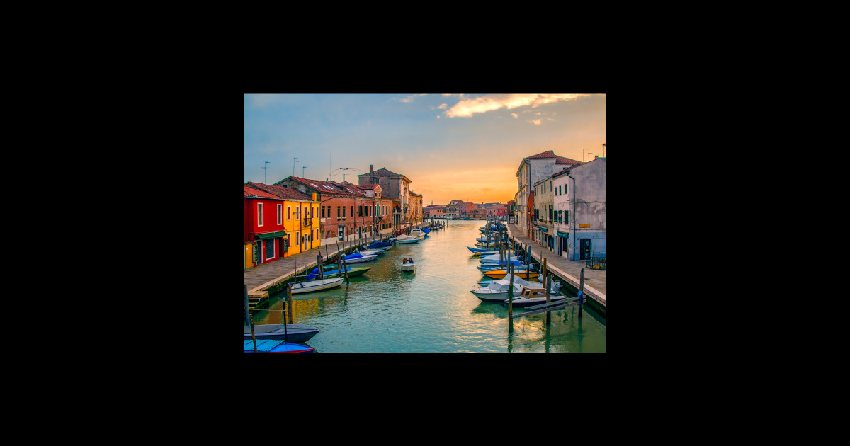 Murano Sunset - Murano Island - Sticker | TeePublic