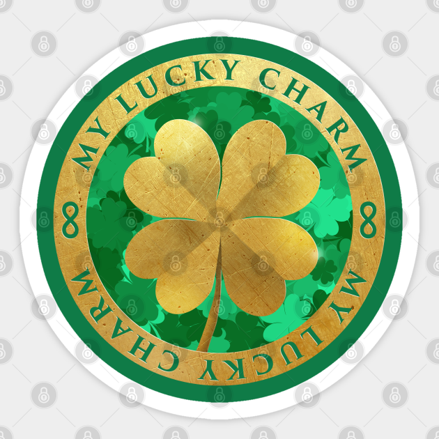 Lucky charm 4 leaf clover - Lucky Charm - Sticker | TeePublic
