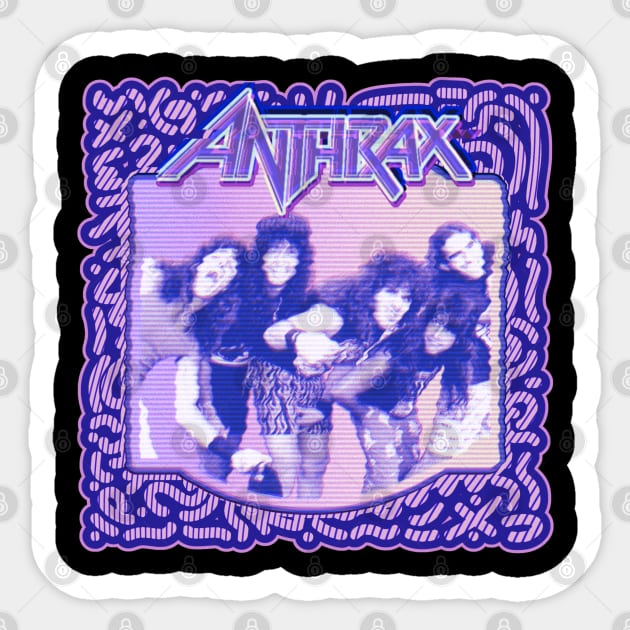 Anthrax Band Outrun Color - Anthrax - Sticker | TeePublic
