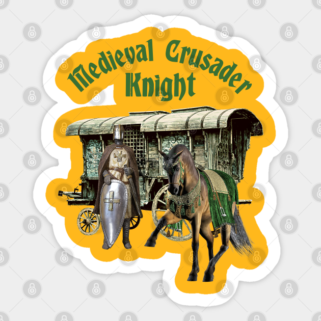 Medieval Crusader Coat of Arms - Medieval Knight - Sticker | TeePublic