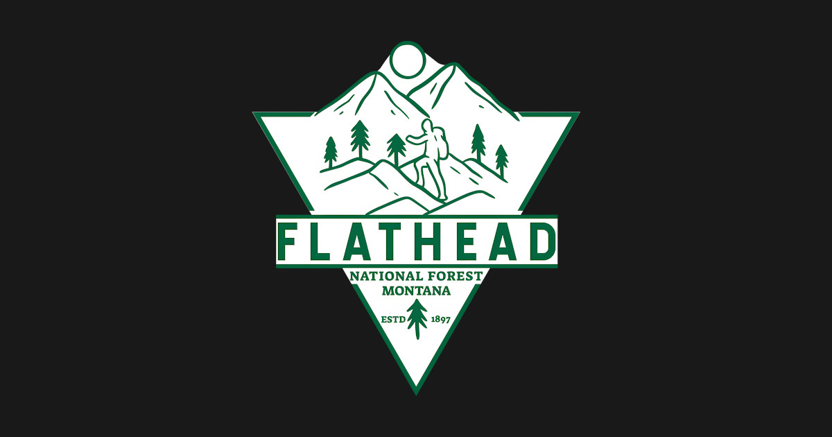 Flathead National Forest Montana Badge - Flathead - T-Shirt | TeePublic