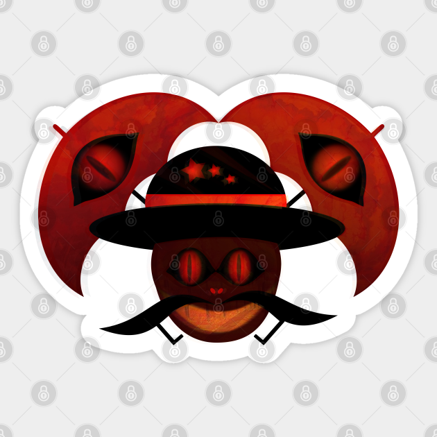 smail scary red face - Smail Scary Red Face - Sticker | TeePublic