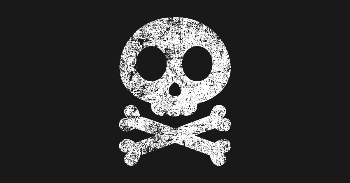 Cute Skull and Cross Bones - Distressed - Skulls - T-Shirt | TeePublic