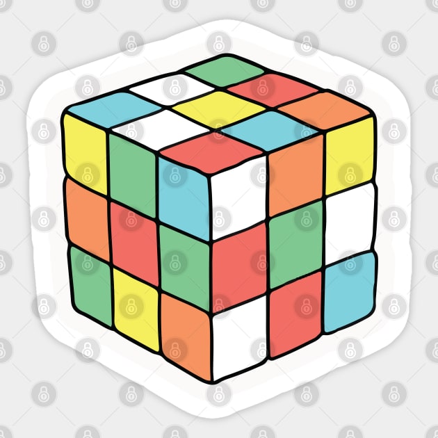 80s Retro Cubic - Cubic - Sticker | TeePublic