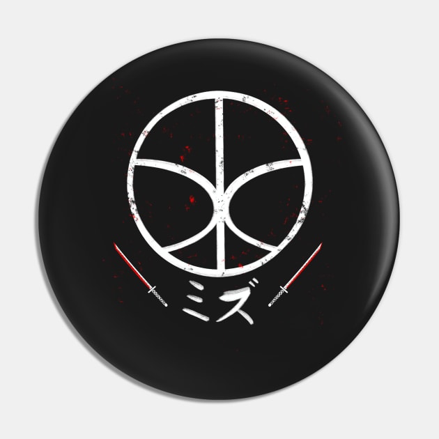 Blue Eye Samurai Mizu Katana Sword Symbol - Blue Eye - Pin | TeePublic