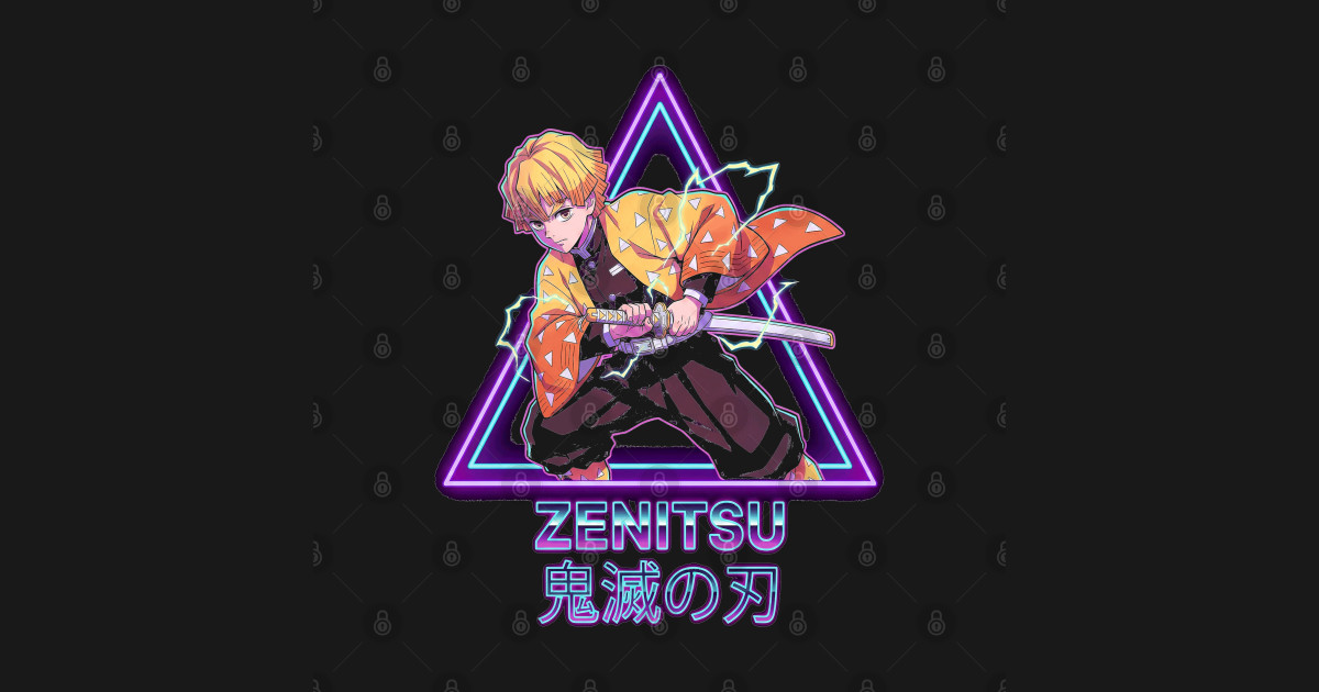 Zenitsu Agatsuma Demon Slayer Fan Art - Zenitsu Agatsuma - T-Shirt ...