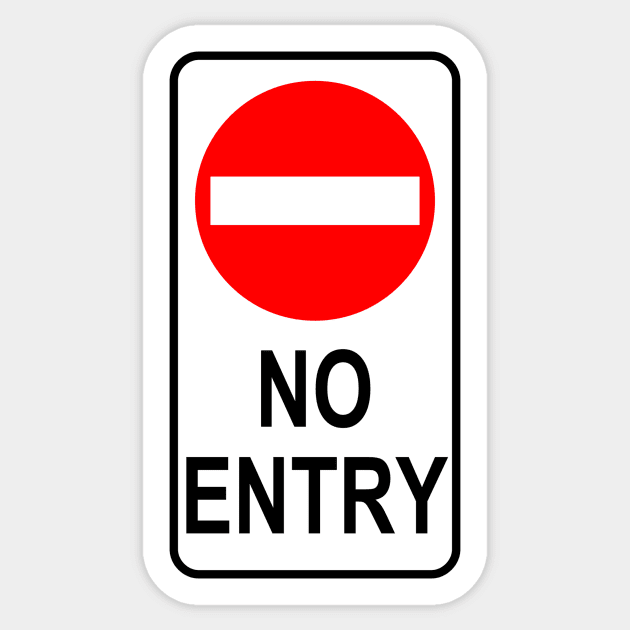 No Entry Sign - No Entry - Sticker | TeePublic