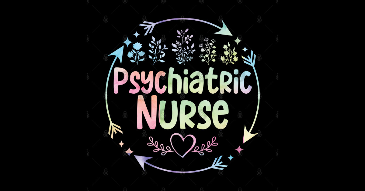 Psychiatric Nurse cute floral watercolor - Graduation Day - Sticker ...