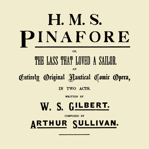 HMS Pinafore 1879 Sheet Music Song Book Cover - Hms Pinafore - Tapestry ...