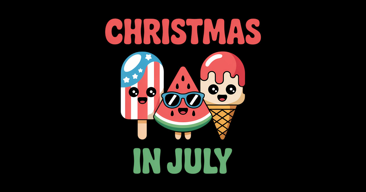 Christmas In July Watermelon Ice Pops Xmas Santa Hat - Christmas In ...