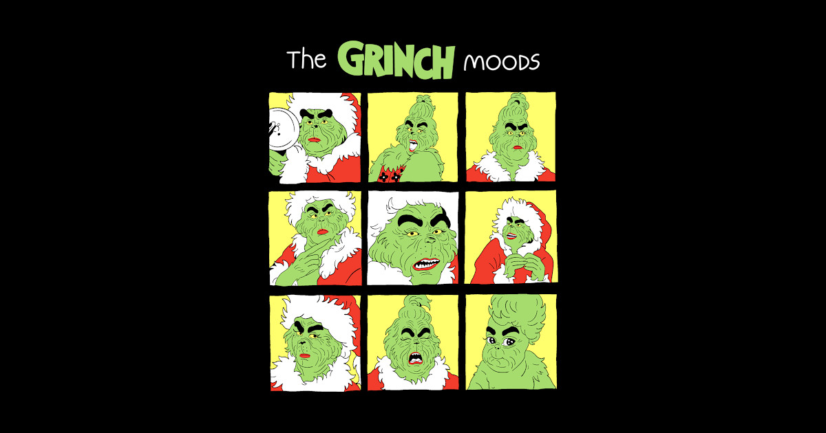 The grinch moods - Grinch - Sticker | TeePublic