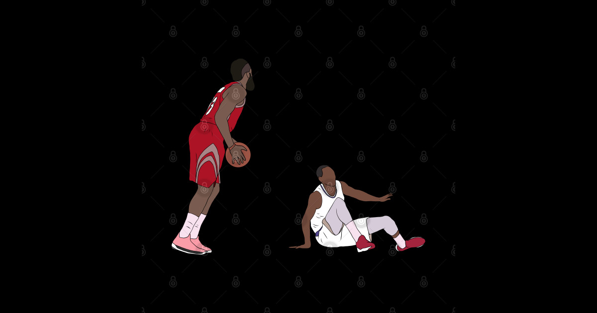 James Harden Crossover On Wesley Johnson - James Harden - Sticker ...