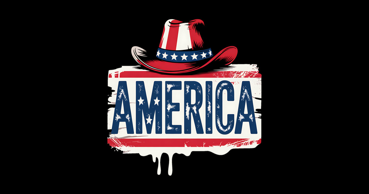 American Flag Cowboy Hat 4th Of July Western Patriotic - 4th Of July ...