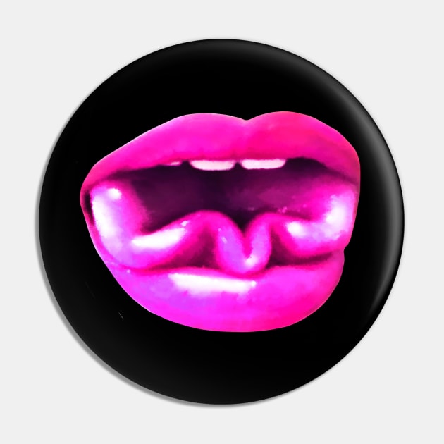 Pink Three Leaf Clover Tongue - Tongue - Pin | TeePublic