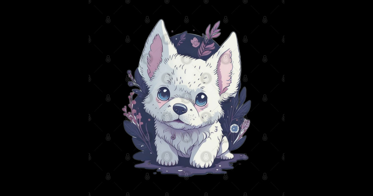 cute little fluffy dog - Cute Little Fluffy Dog - Sticker | TeePublic