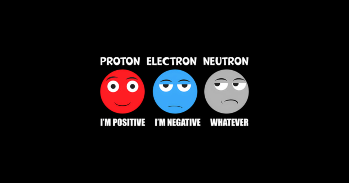 Protons Electron Neutrons - Neutrons - Sticker | TeePublic