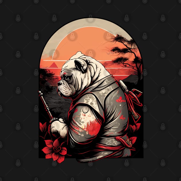 Bulldog samurai - Bulldog - T-Shirt | TeePublic